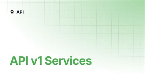 api v1 services api