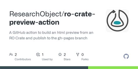 Github Researchobjectro Crate Preview Action A Github Action To Build An Html Preview From