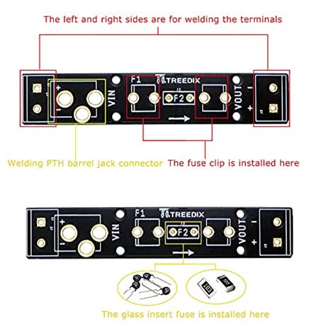 Treedix Glass Ferrule Type Fuse Breakout Board Kits With Printed Circu