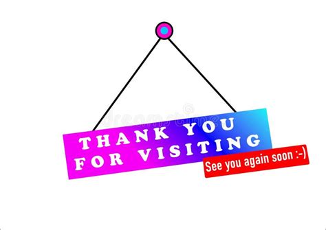 Thank You For Visiting Banner Design Ready To Print Stock Illustration