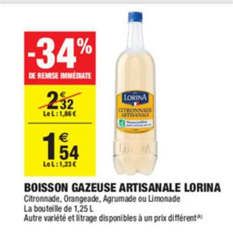 Promo Boisson Gazeuse Artisanale Lorina 34 De Remise Immédiate Chez
