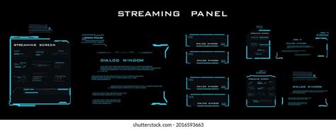 Modern Dialog Hud Interface Streaming Panel Stock Vector Royalty Free