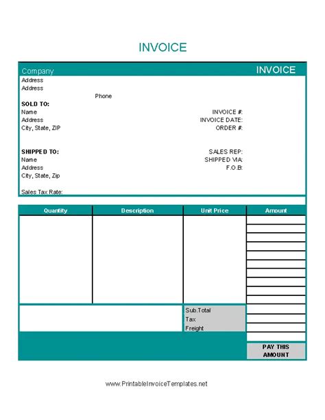 Basic Invoice PDFSimpli