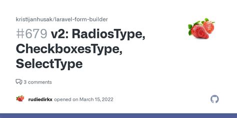 v2 radiostype checkboxestype selecttype · issue 679 · kristijanhusak laravel form builder