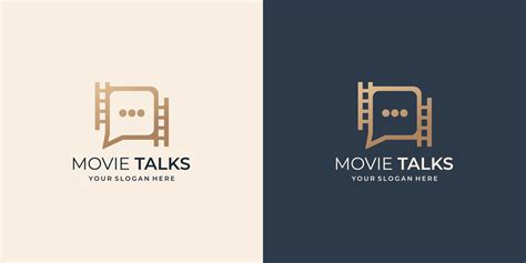 Movie Talks Film Stripe Logo Design Creative Symbol Movie Film Stripes