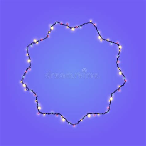 Christmas Lights String Star Shape Stock Illustration Illustration Of Background Light 265575539