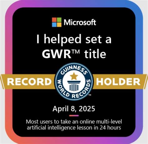 Microsoftlearn Aiskillfest Guinessworldrecords Angela Tran