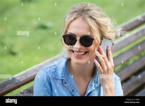 Beautiful Blonde Teen Girl Talking Hi Res Stock Photography And Images Alamy