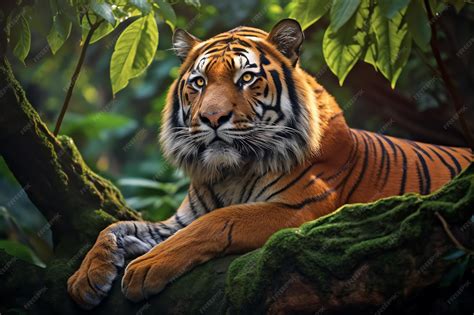 Premium Ai Image A Tiger In The Jungle