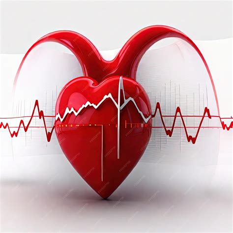 premium photo heartbeat connection a pulse line in a heart