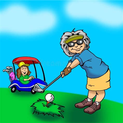 Cartoon Of Two Women Golfers Golf Clipart Stock Image Illustration Of Club Woman 383301773