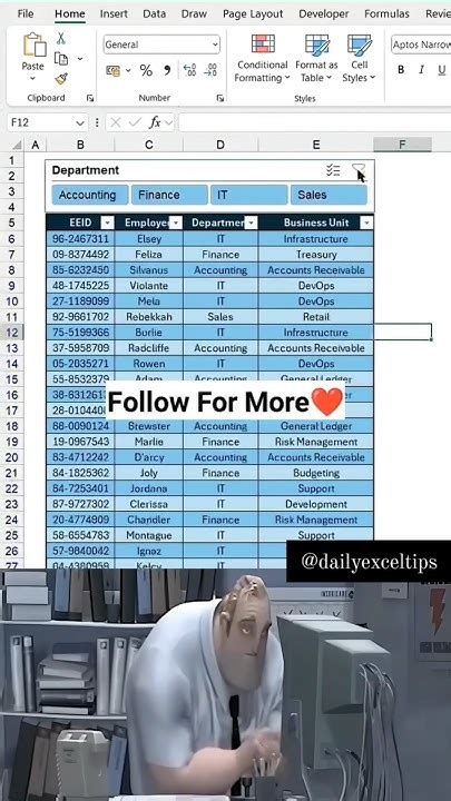 Use Slicer In Excel💻excelslicer Exceltutorial Excel Exceltricks Exceltips Shorts Yt