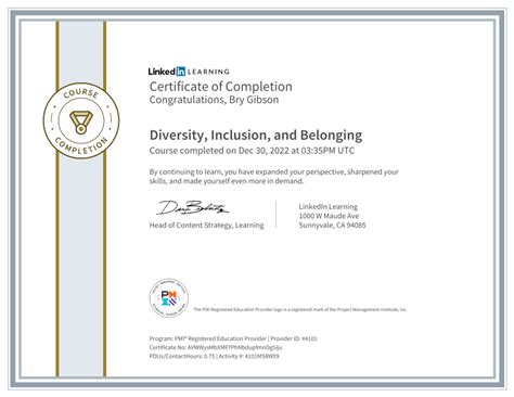 Bry Gibson On Linkedin Certificate Of Completion