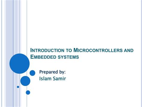 Introduction To Embedded Systems And Microcontrollers Pptx