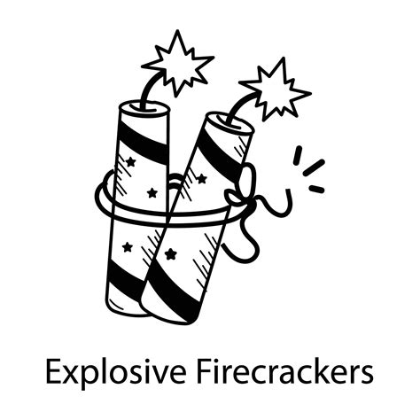 Trendy Explosive Firecrackers 44822986 Vector Art At Vecteezy