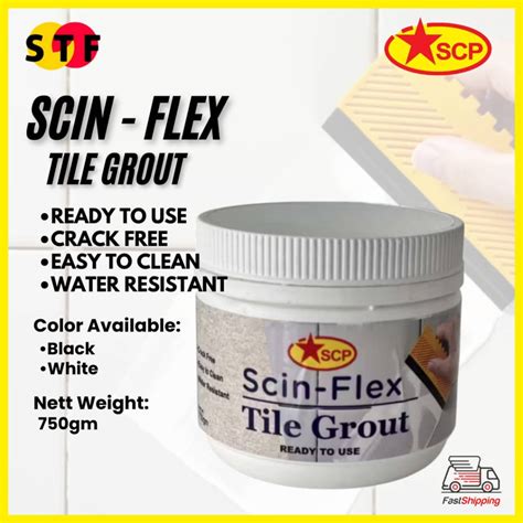 Scp Scin Flextile Grout 750gm White Gum Tiles Ready Use Shopee