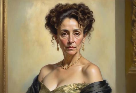Premium Photo Highly Detailed Portrait Of A Mature Woman