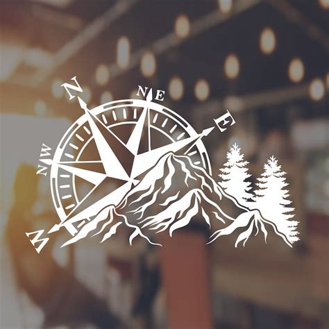 Compass Decal Etsy