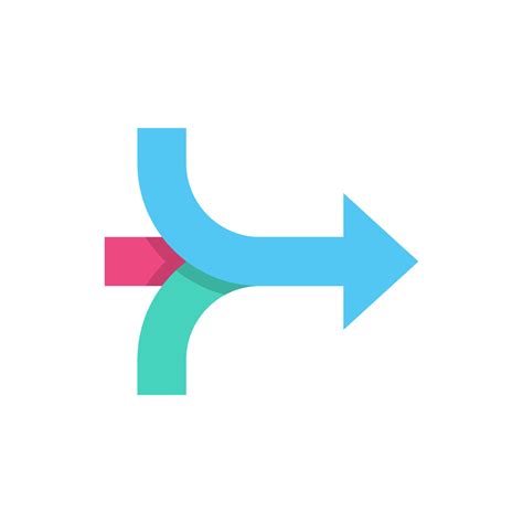 Three Arrow Merging Icon Isolated On White Background 15613987 Vector Art At Vecteezy