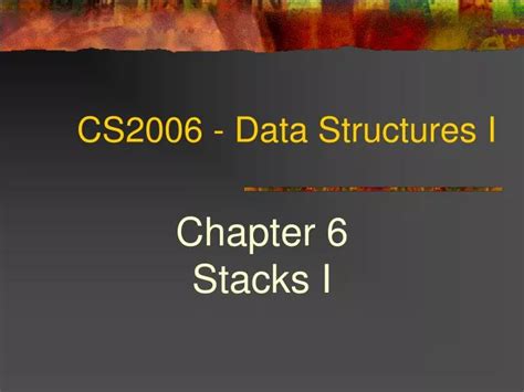 PPT CS2006 Data Structures I PowerPoint Presentation Free Download ID 3662554