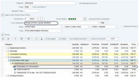 Actual Costing Revaluation Of Consumption In Sap Sap Community
