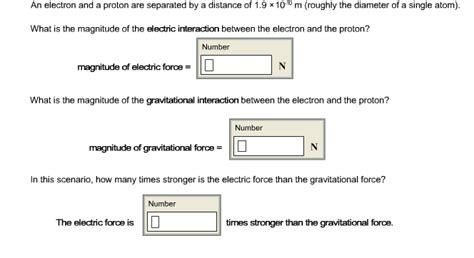 Solved An Electron And A Proton Are Separated By A Distance