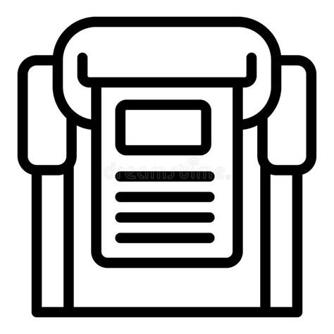 Plotter Machine Icon Outline Vector Print Format Stock Vector Illustration Of Isolated Data