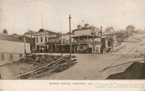 Street Scene Crockett Ca Postcard