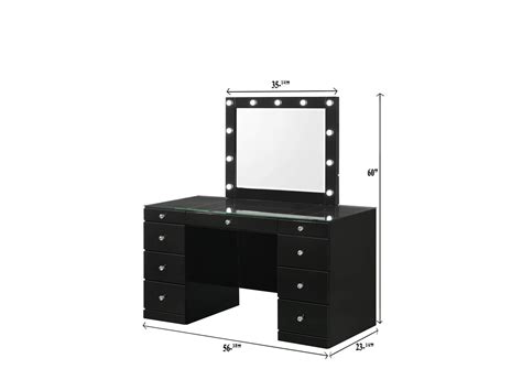 Avery 2 Piece Vanity Black