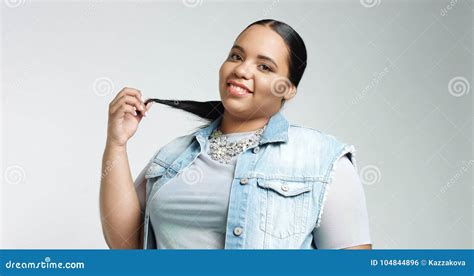 Plus Size Model In Studio Shoot Stock Photo Image Of Figure White 104844896