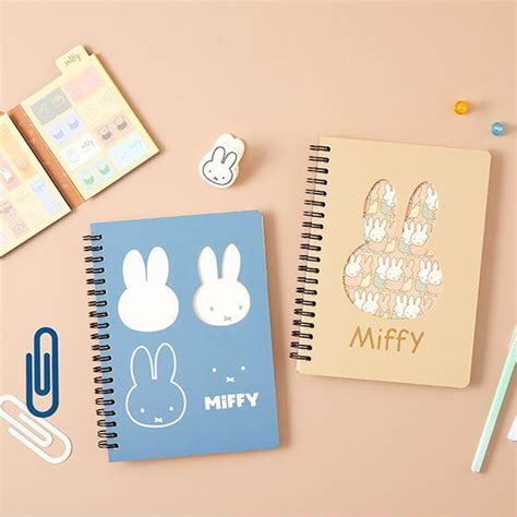 Miffy B6 Ruled Lined Spiral Notebook Spring Notepad Korean Stationery