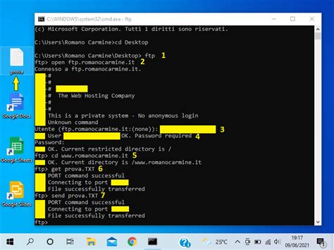 come caricare un file sul server dal cmd netcwork it