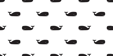 고래 돌고래 원활한 패턴 상어 꼬리 지 느 러 미를 절연 벡터 벽지 배경 일러스트 화이트 검은색에 대한 스톡 벡터 아트 및 기타 이미지 검은색 고래 고래상어 Istock