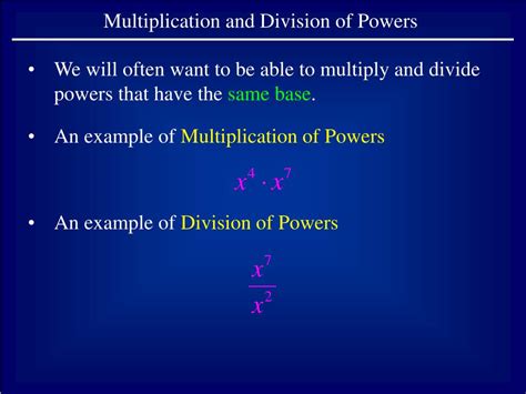 PPT Multiplication And Division Of Powers PowerPoint Presentation Free Download ID