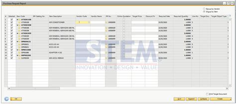 Membuat Beberapa Purchase Quotation Purchase Order Sekaligus Dari Purchase Request Report SAP