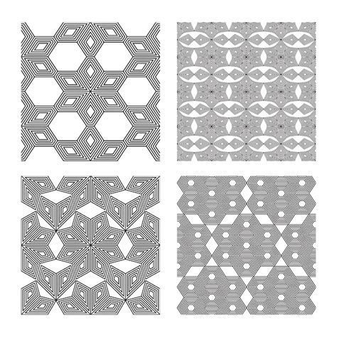 Premium Vector Geometric Lines Seamless Pattern Set