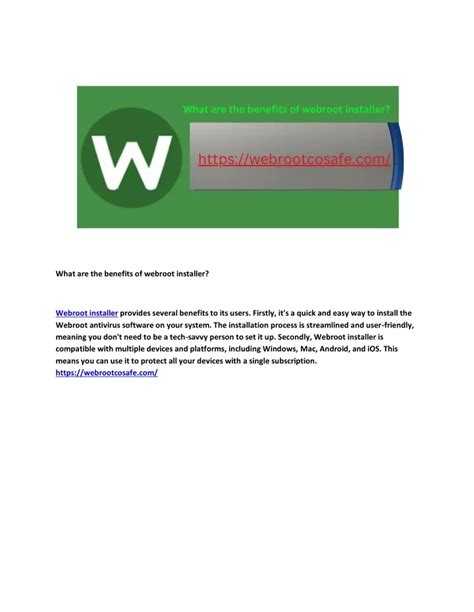 Ppt What Are The Benefits Of Webroot Installer Powerpoint