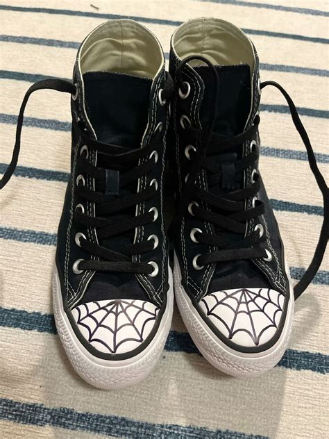 Spider Web Converse 🕸️ Shoe Design Diy Converse Cute Converse Shoes
