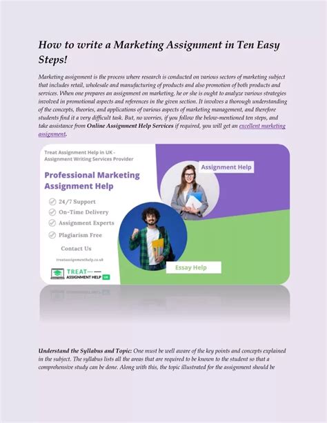 Ppt How To Write A Marketing Assignment In Ten Easy Steps Converted