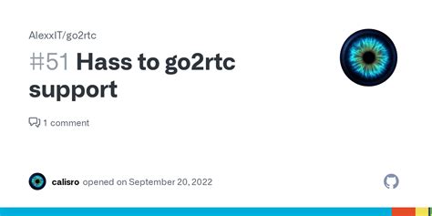 Hass To Go2rtc Support · Issue 51 · Alexxitgo2rtc · Github