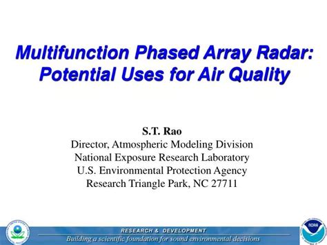 Ppt Multifunction Phased Array Radar Potential Uses For Air Quality