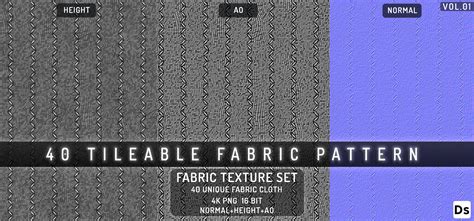 Artstation 40 Tileable Fabric Pattern Vol 01 Resources