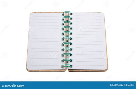 Bloc De Notas En Espiral Aislado En Fondo Blanco Bloc De Notas Abierto De Tapa Dura Panel De