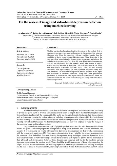 Pdf On The Review Of Image And Video Based Depression Detection Using