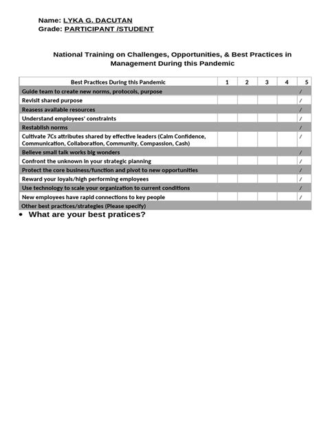 What Are Your Best Pratices Pdf