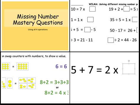 equivalence mastery problems all four operations teaching resources