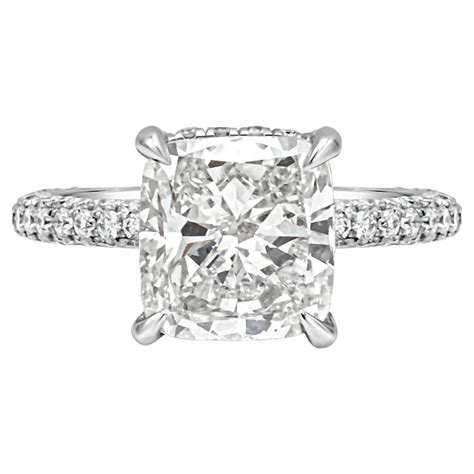 French Cartier Gia Certified 903 Carat Cushion Cut Diamond Engagement