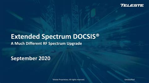 Extended Spectrum DOCSIS A Much Different RF Spectrum Upgrade PPTX
