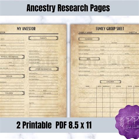 Ancestry Chart Etsy
