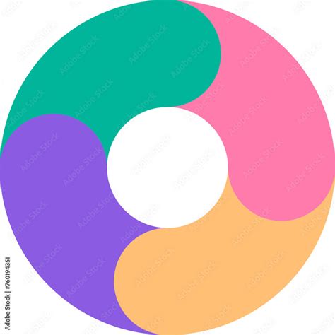 회전 순환 단계 주기를 나타내는 파이 다이어그램 Stock Vector Adobe Stock